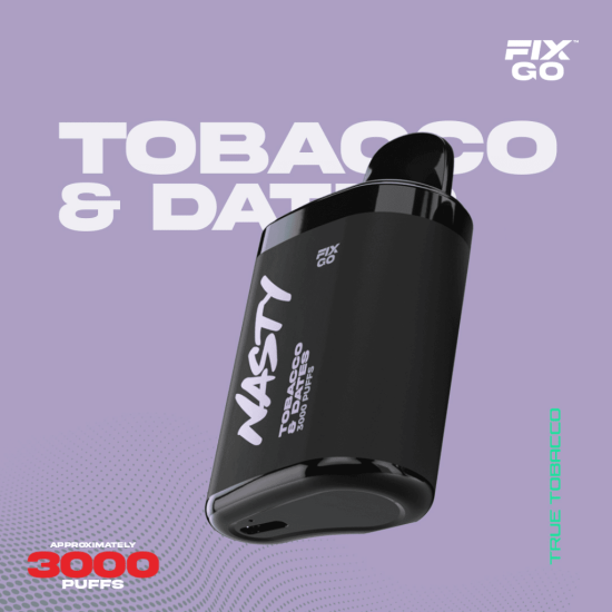 Nasty Fix Go 3000 Tobacco & Dates Disposable Vape Bar - PODMOD Burada ...